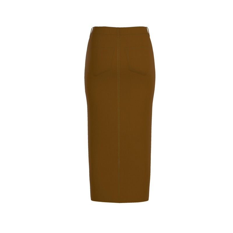 Chocolate brown denim skirt – Zavia Walker